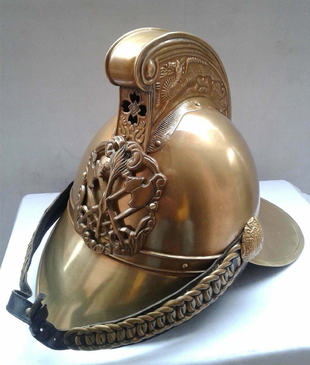 Vintage Fireman Firefighter Helmet Standard Brown Antique Fire Helmet - Etsy