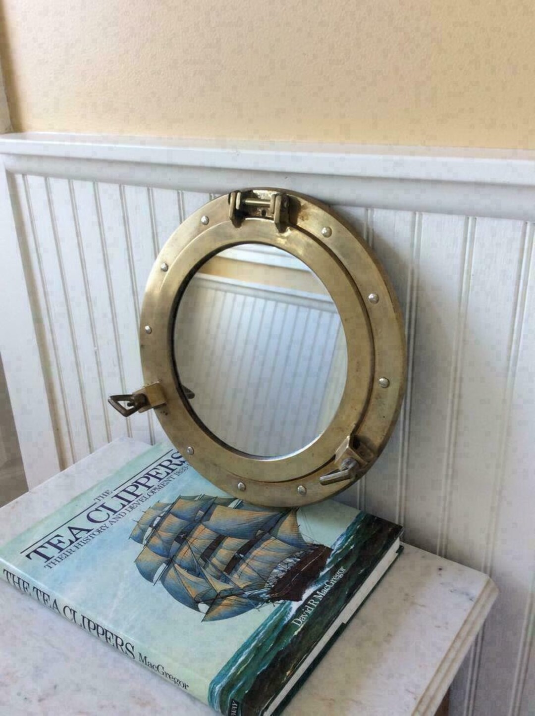 11.5 Antique Porthole nautical Decor Porthole Mirror Ship Finish ...