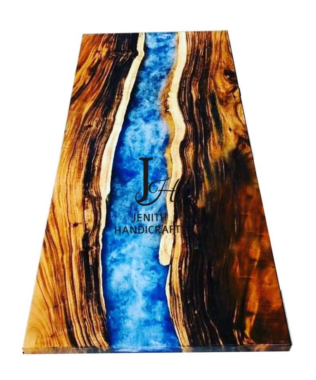 Luxury Epoxy Wood Table Top | Custom River Table | Live Edge Slab for ...