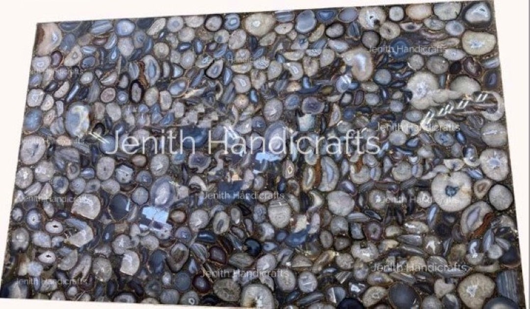 Agate Blue Rectangle Side Coffee Sofa Dinning Table Top - Etsy