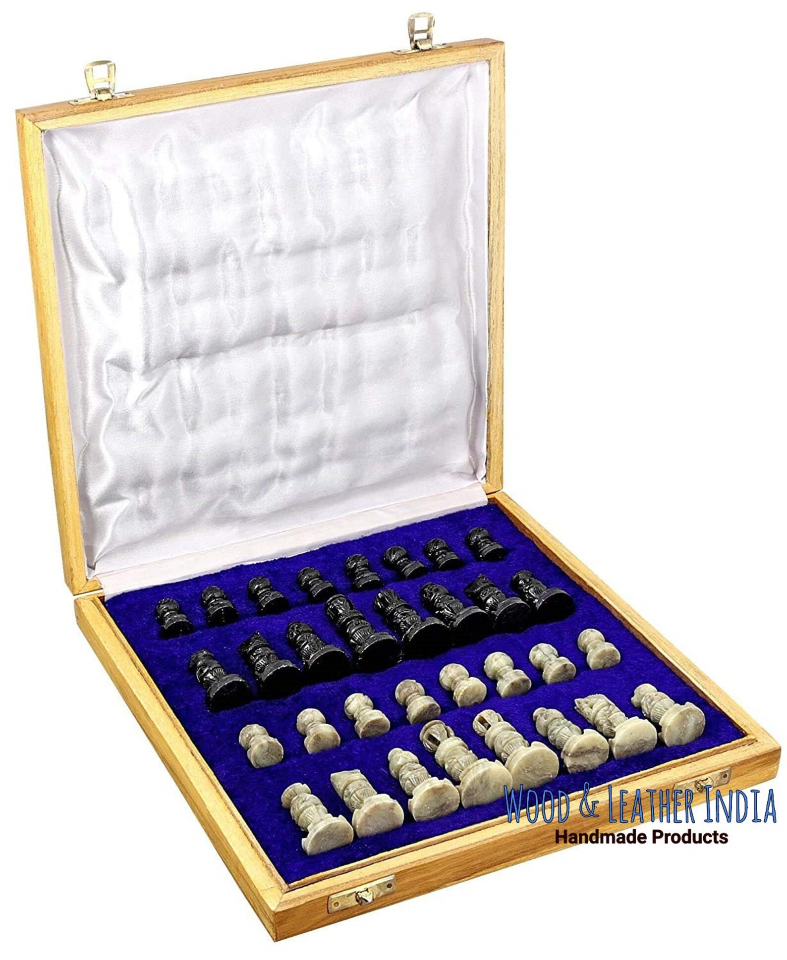 Marble Stone Chess Set Fine Game Board Soapstone Chess Pieces - Etsy