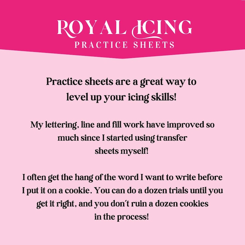 Popcorn Royal Icing Transfer Sheets: Cookie Piping Practice (digital ...