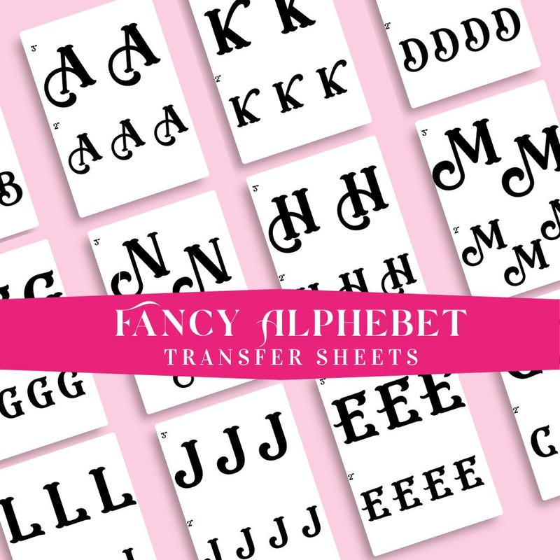 Large Fancy Letter Stencils - Etsy