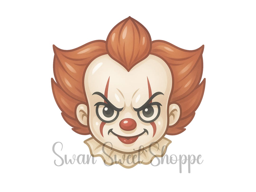 Pennywise Cookie Cutter & Optional Stencil | Creepy Clown Cookies ...