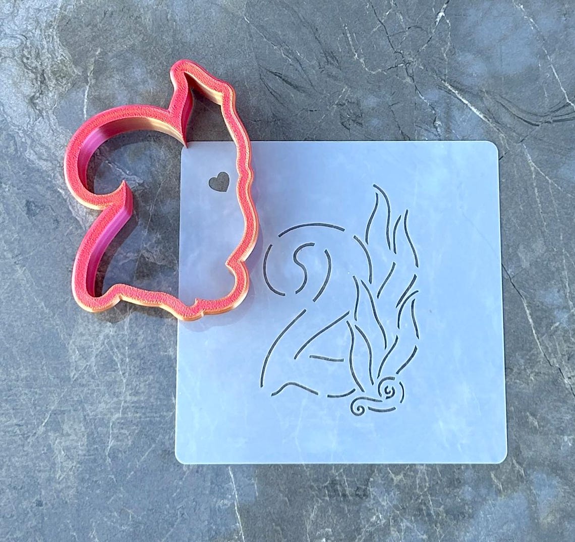 Mermaid Number 2 Cookie Cutter | Cookie Cutter & Optional Guideline ...