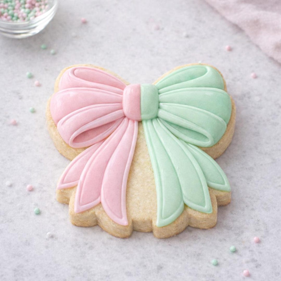 Wicked Bow Cookie Cutter | Musical-inspired | Pink & Green Baking Tool ...