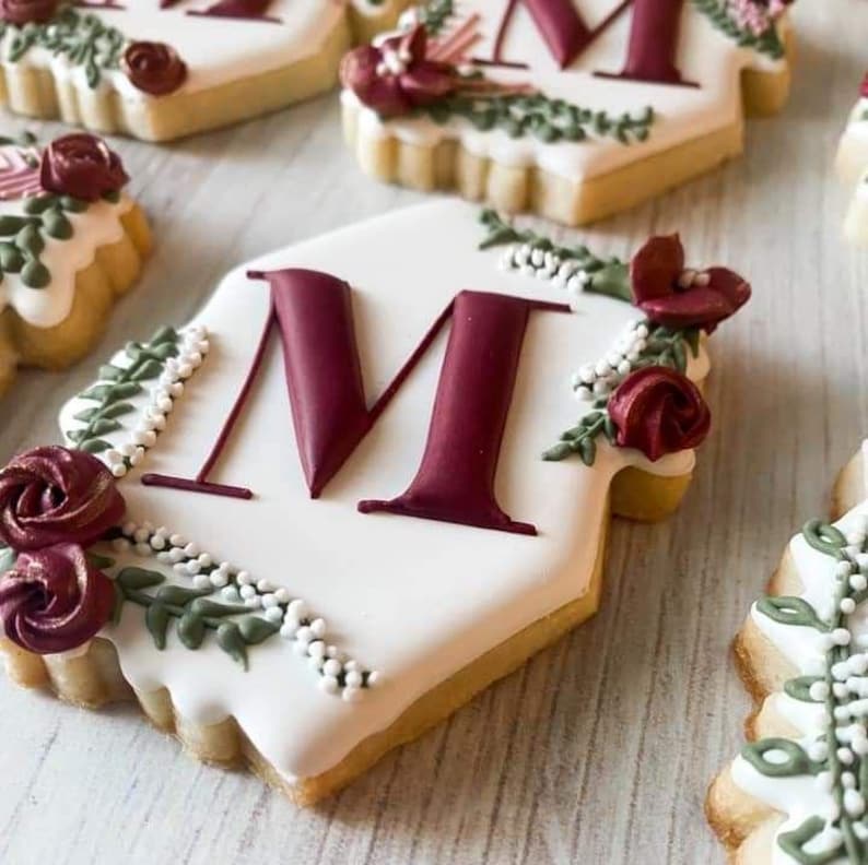 Fancy Alphabet Royal Icing Transfer Sheets: Monogram Lettering (digital ...