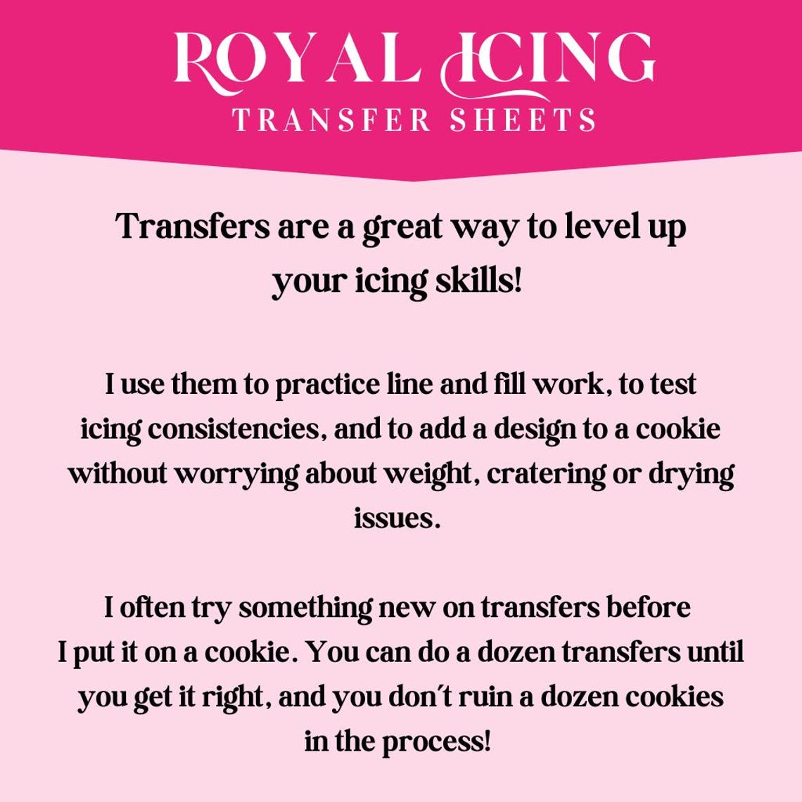 Royal Icing Script Font Transfers: Piping Practice Template (digital ...