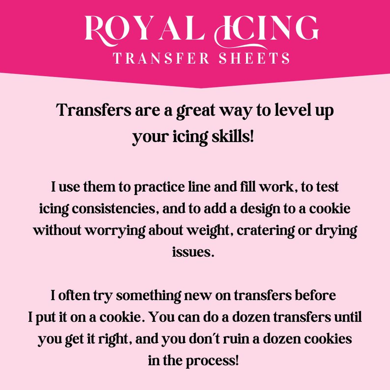 Royal Icing Script Font Transfers: Piping Practice Template (digital ...