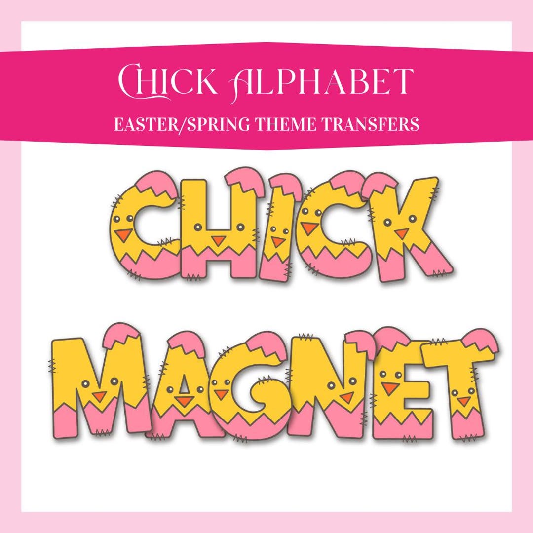 Easter Chick Alphabet Royal Icing Transfer Sheets (digital Download) - Etsy