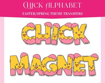 Easter Chick Alphabet Royal Icing Transfer Sheets (digital Download) - Etsy