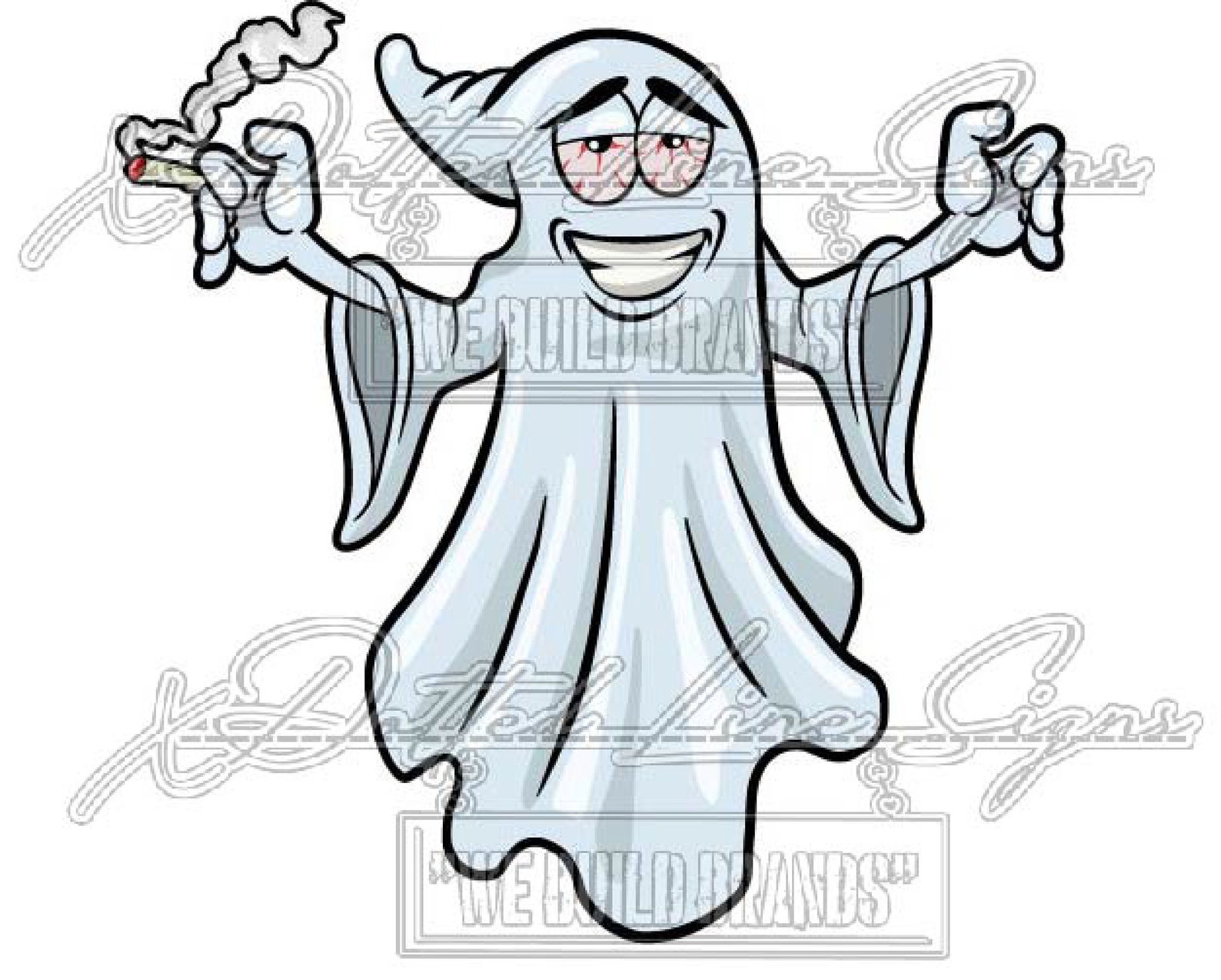 Ready to Download ...weed Clipart Ghost Smoking Weed PNG | Etsy
