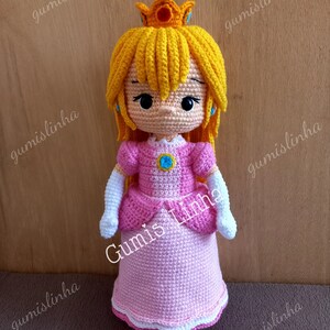 PDF Crochet Pattern Peach Doll, Princess Crochet, Video Game Crochet ...
