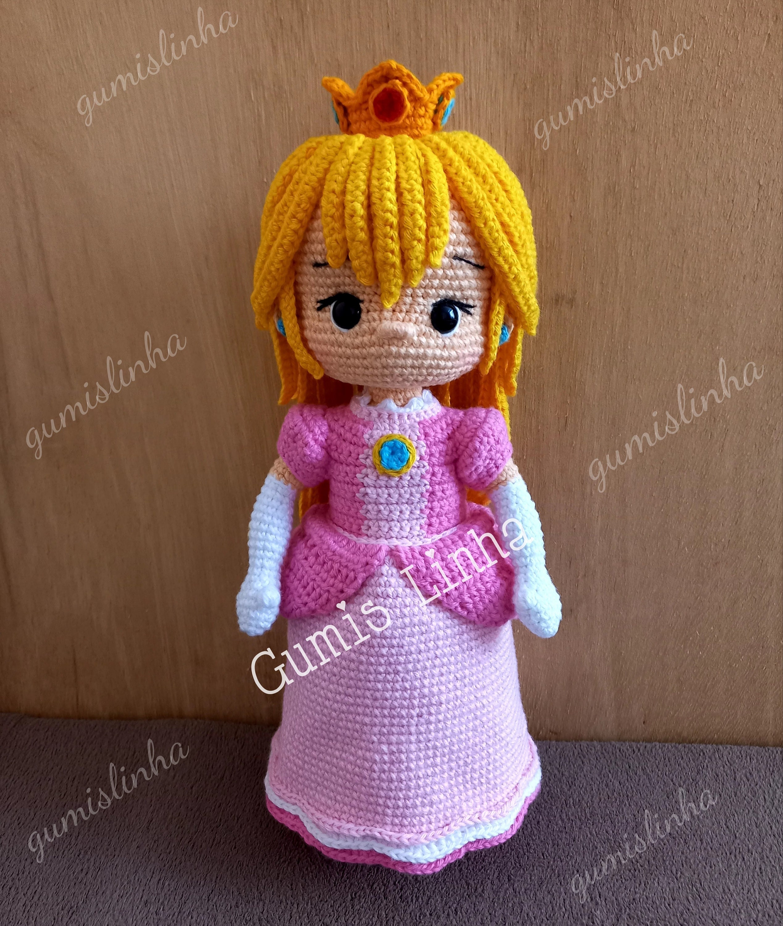 PDF Crochet Pattern Peach Doll, Princess Crochet, Video Game Crochet ...