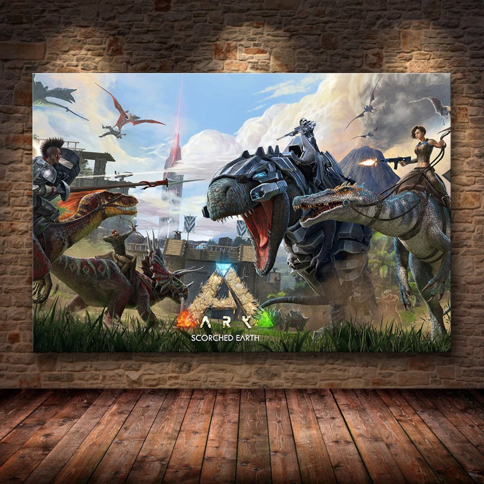 ark-survival-evolved-2-canvas-poster-wall-art-print-wall-etsy