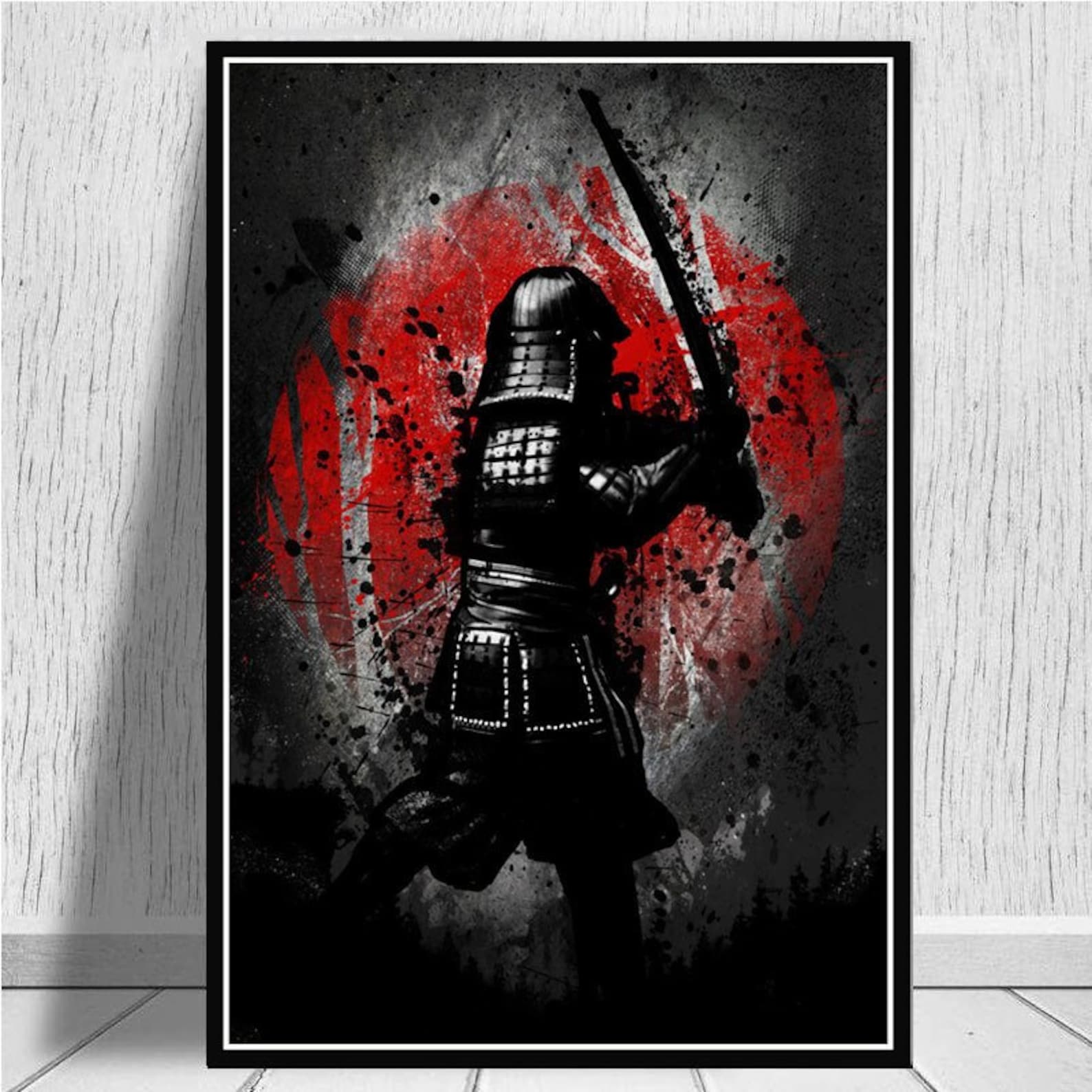 Samurai Canvas Poster Wall Art Print Wall decor Canvas | Etsy