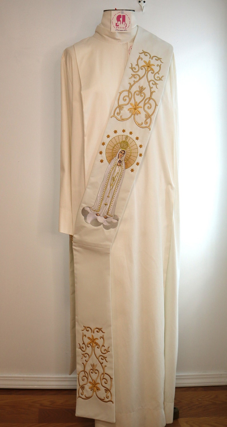 Our Lady of Fatima - Deacon Stole - Etsy