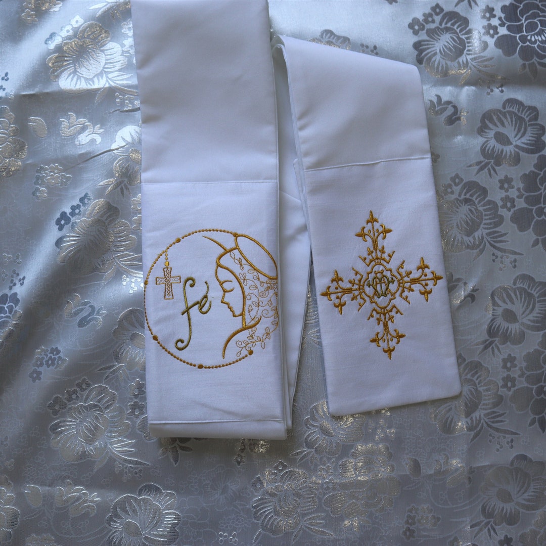 Medalla De Maria - FE - Deacon Stole - Etsy