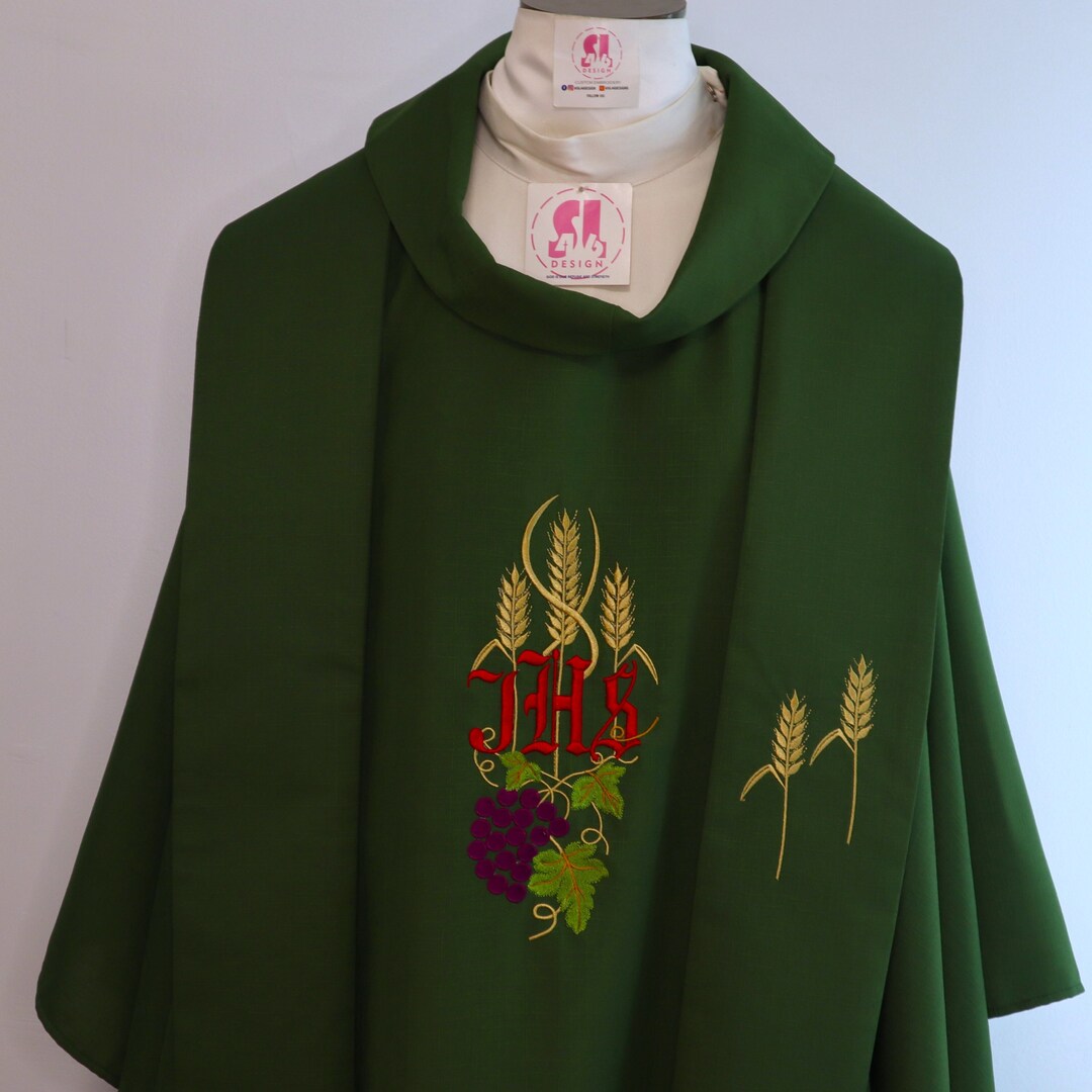 JHS With Grape Vines and Wheat - Chasuble and Stole Set - Etsy
