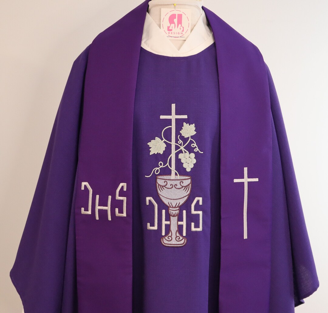 JHS With Chalice - Chasuble and Stole Set - Etsy