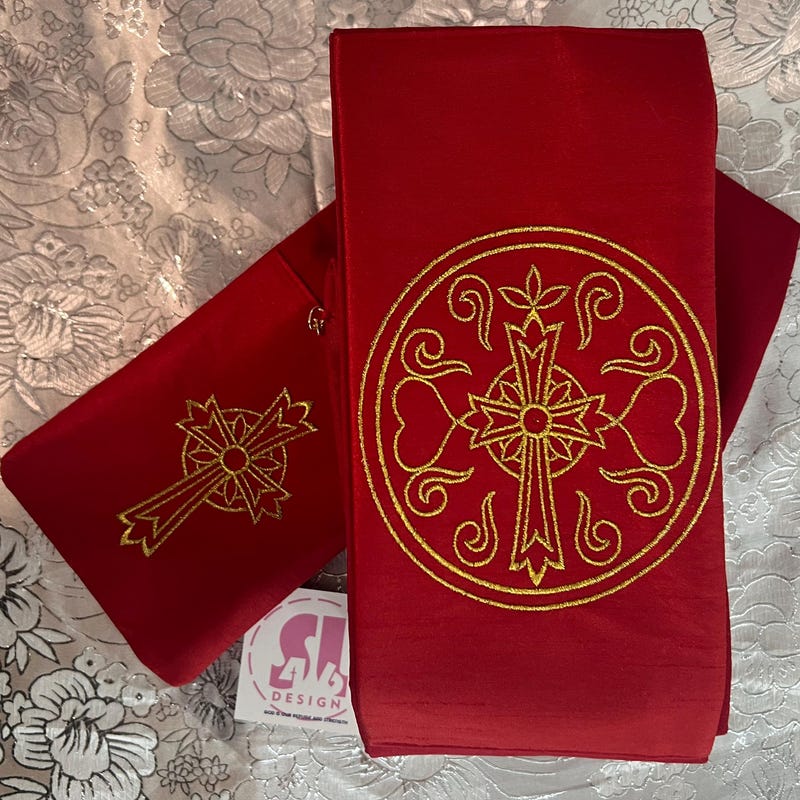 Rose Stole Priest - Etsy