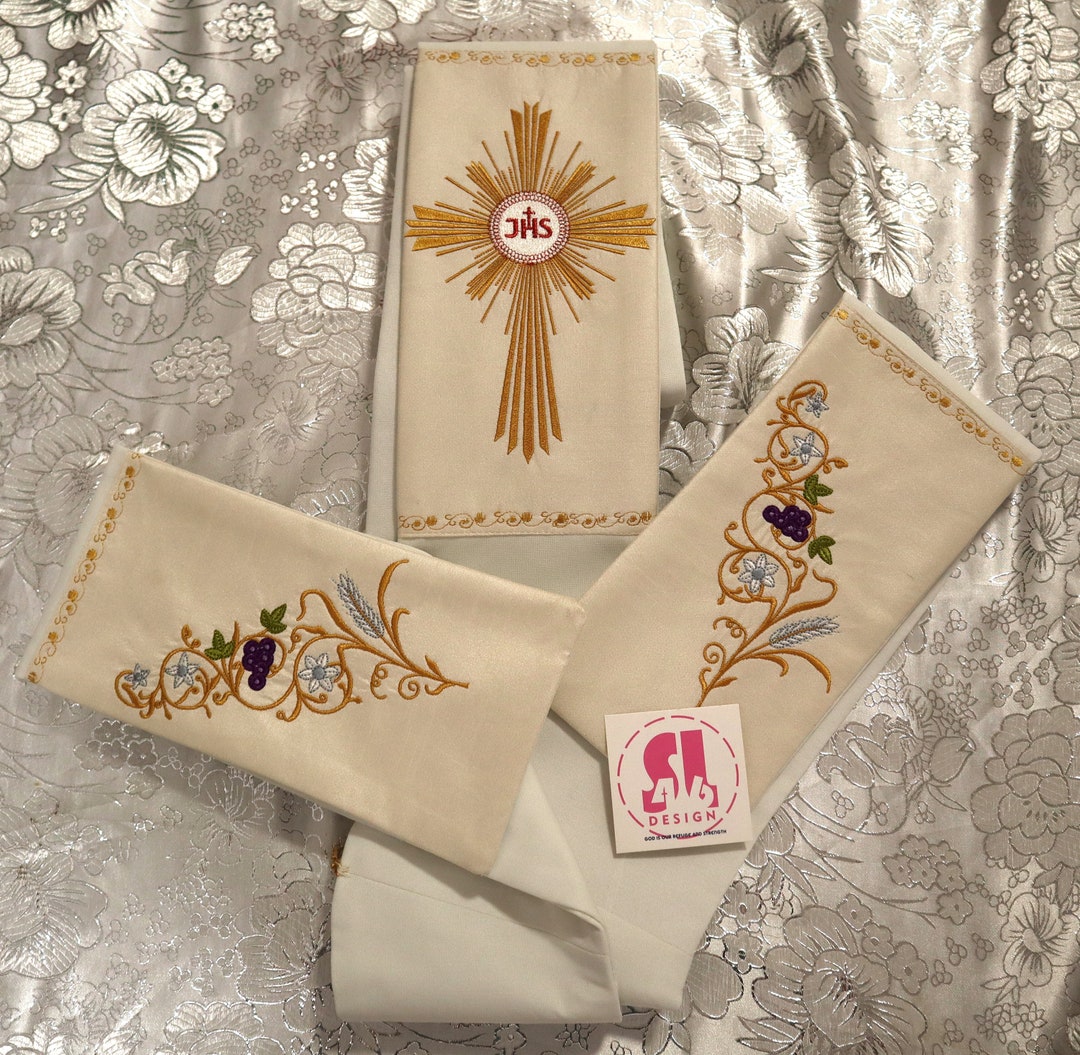 JHS - Holy Spirit Cross - Deacon Stole - Etsy