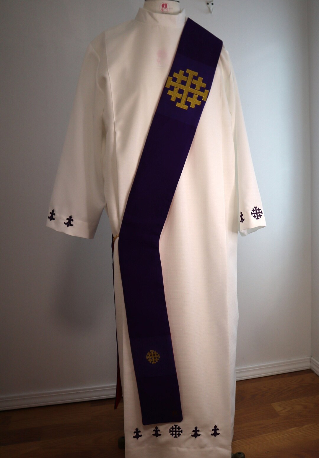 JERUSALEM CROSS - Alb + Stole Set - Etsy