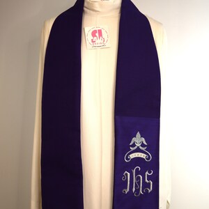 JHS Medallion With Crown of Thorns Chasuble and Stole Set. - Etsy