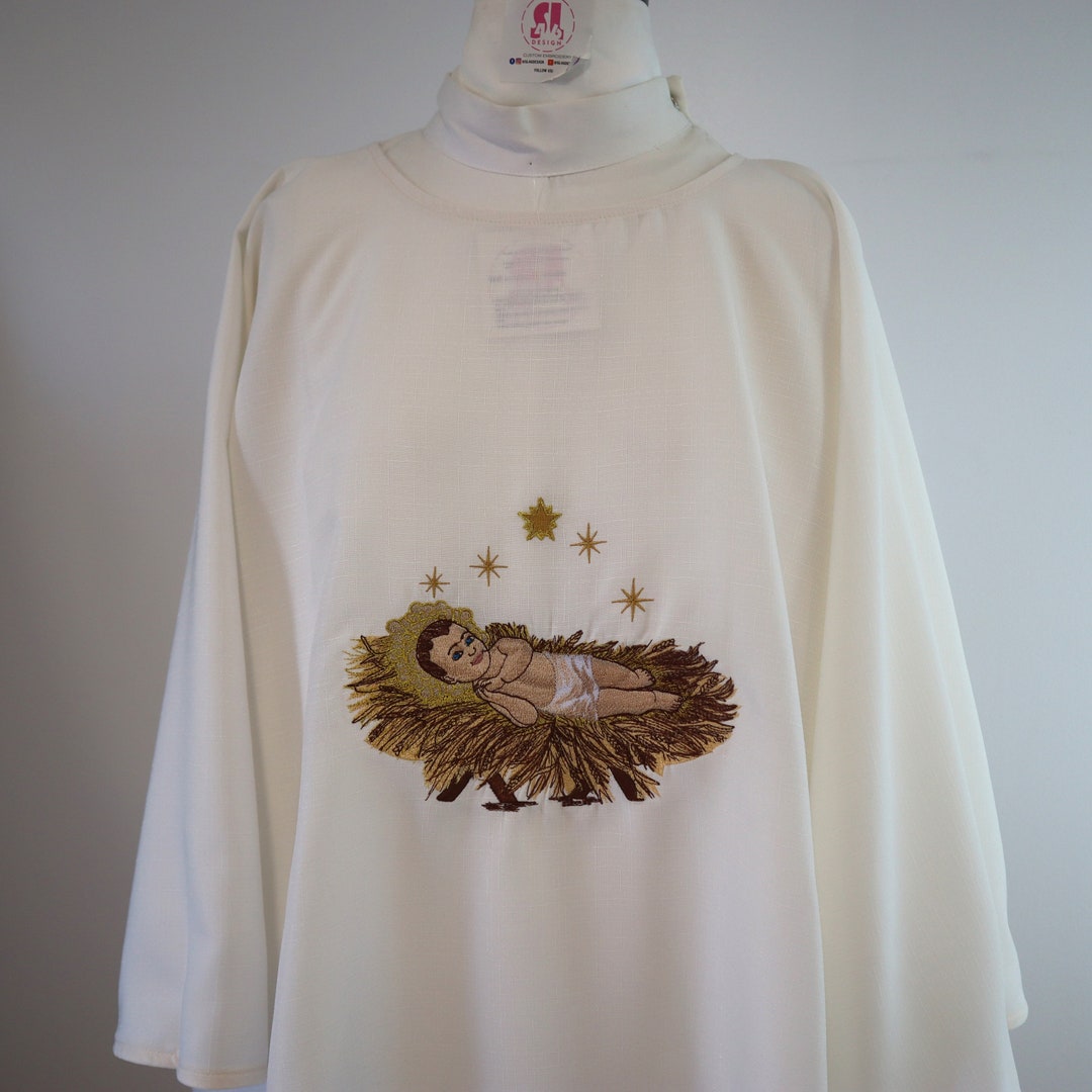 Baby Jesus in Manger - Nativity - CHASUBLE + STOLE - Etsy
