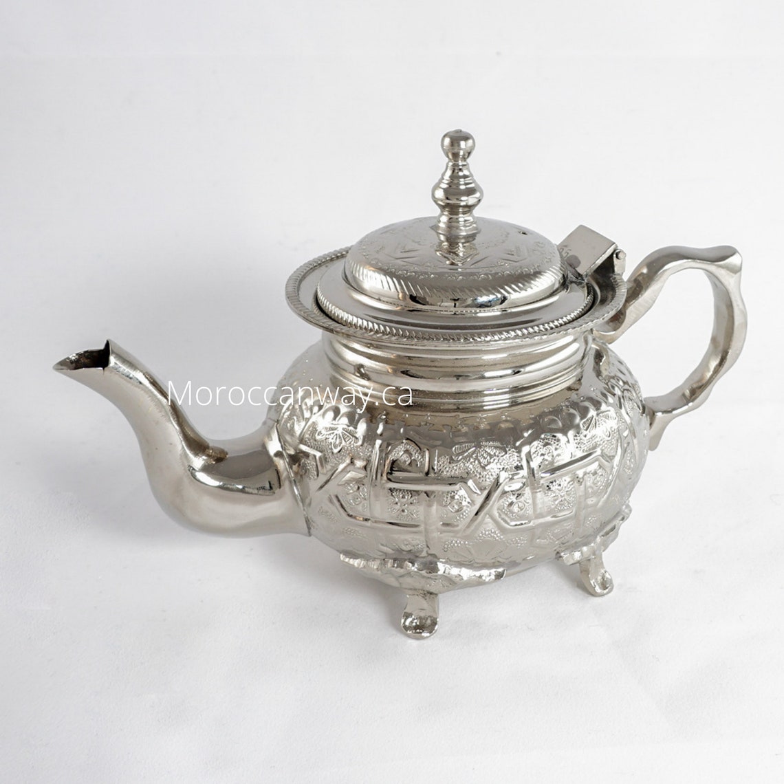 Small Moroccan Teapot/ Handmade Teapot in Fez/ Silver Polish Teapot ...