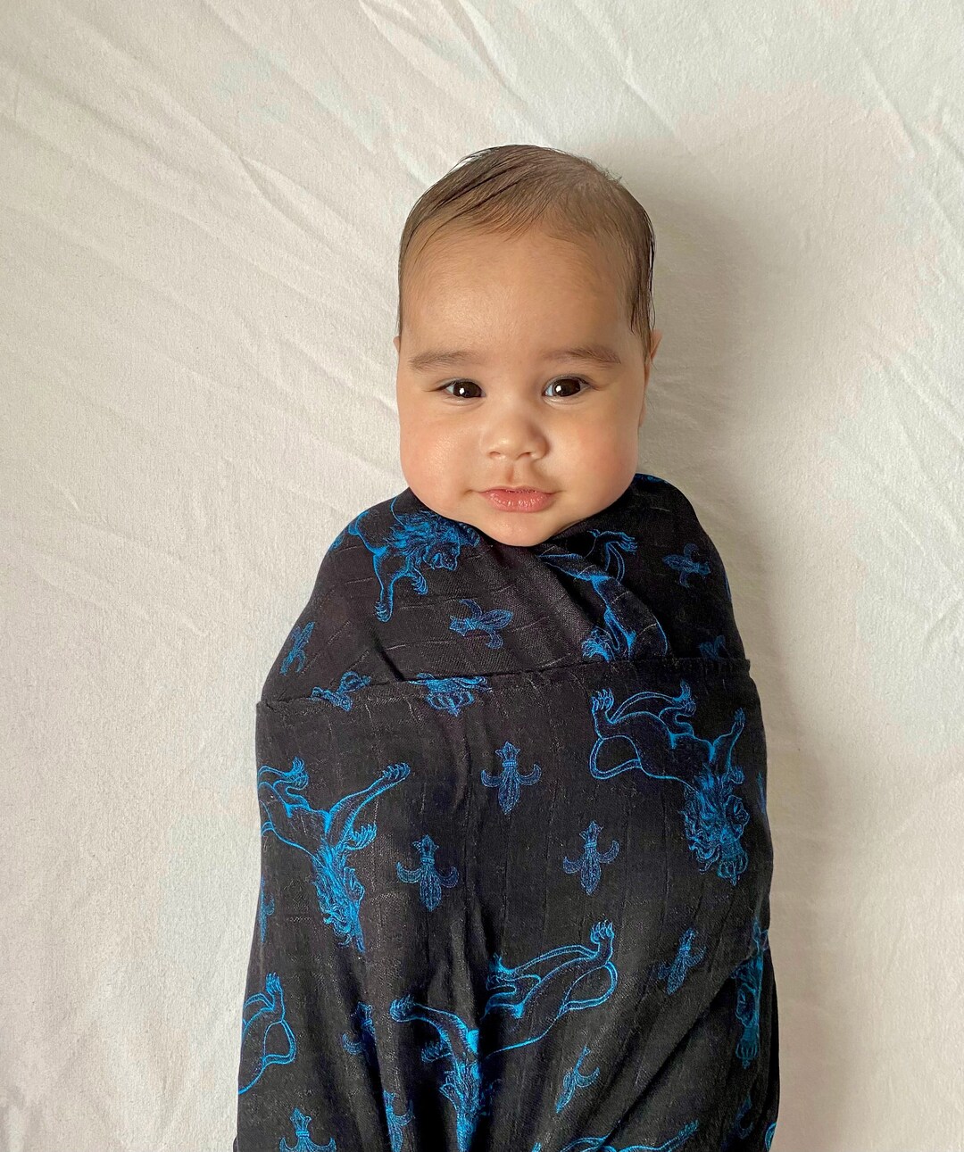 Personalized Bamboo Baby Wrap Swaddle - Cool Unisex Blanket for a King ...