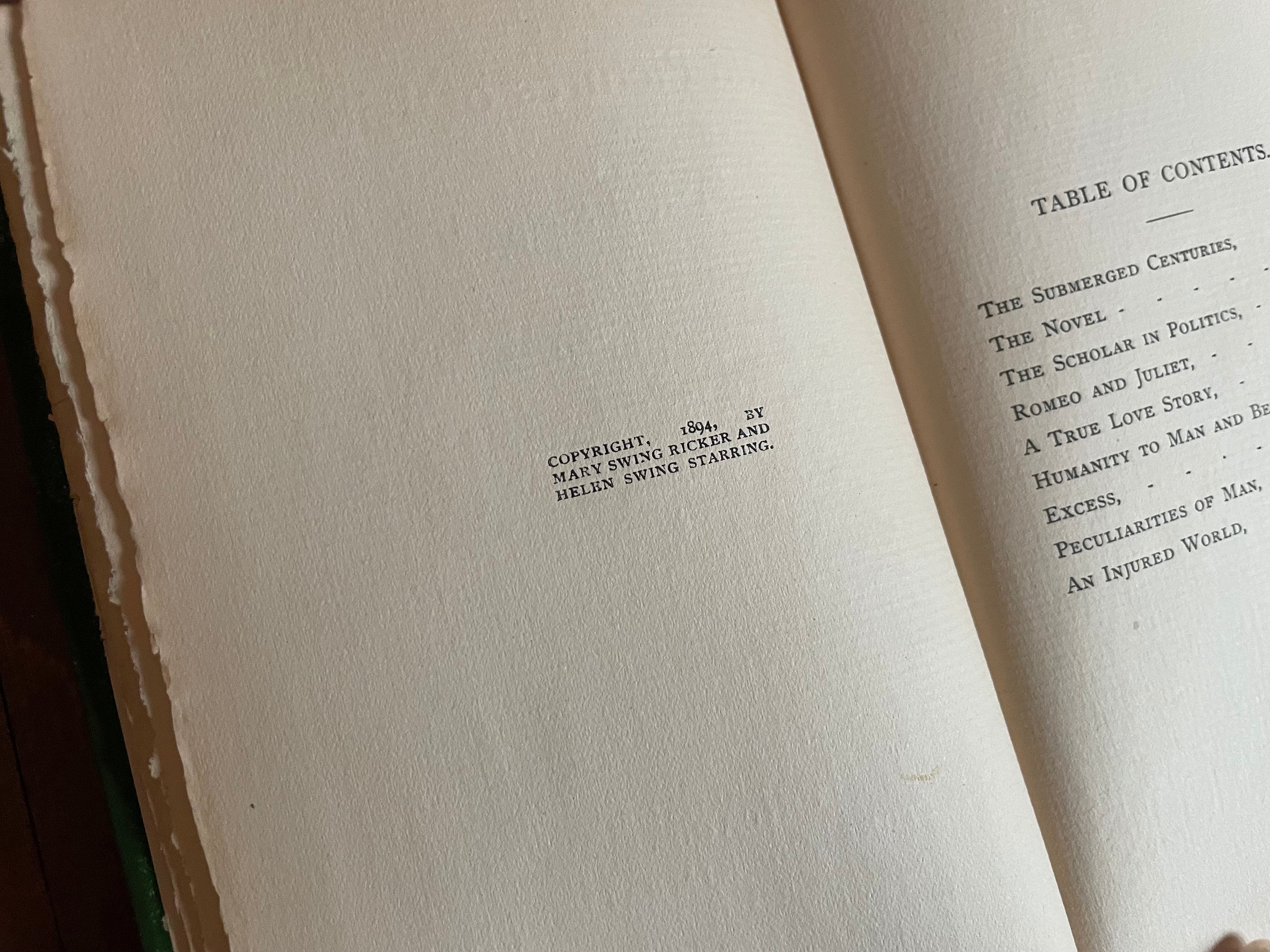 1894 First Edition Old Pictures of Life David Swing Volume 2 Stone and ...