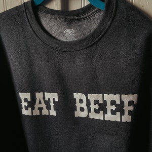 Eat Beef Sweatshirt in Charcoal Gray Size Men's XL (46-48) - Etsy