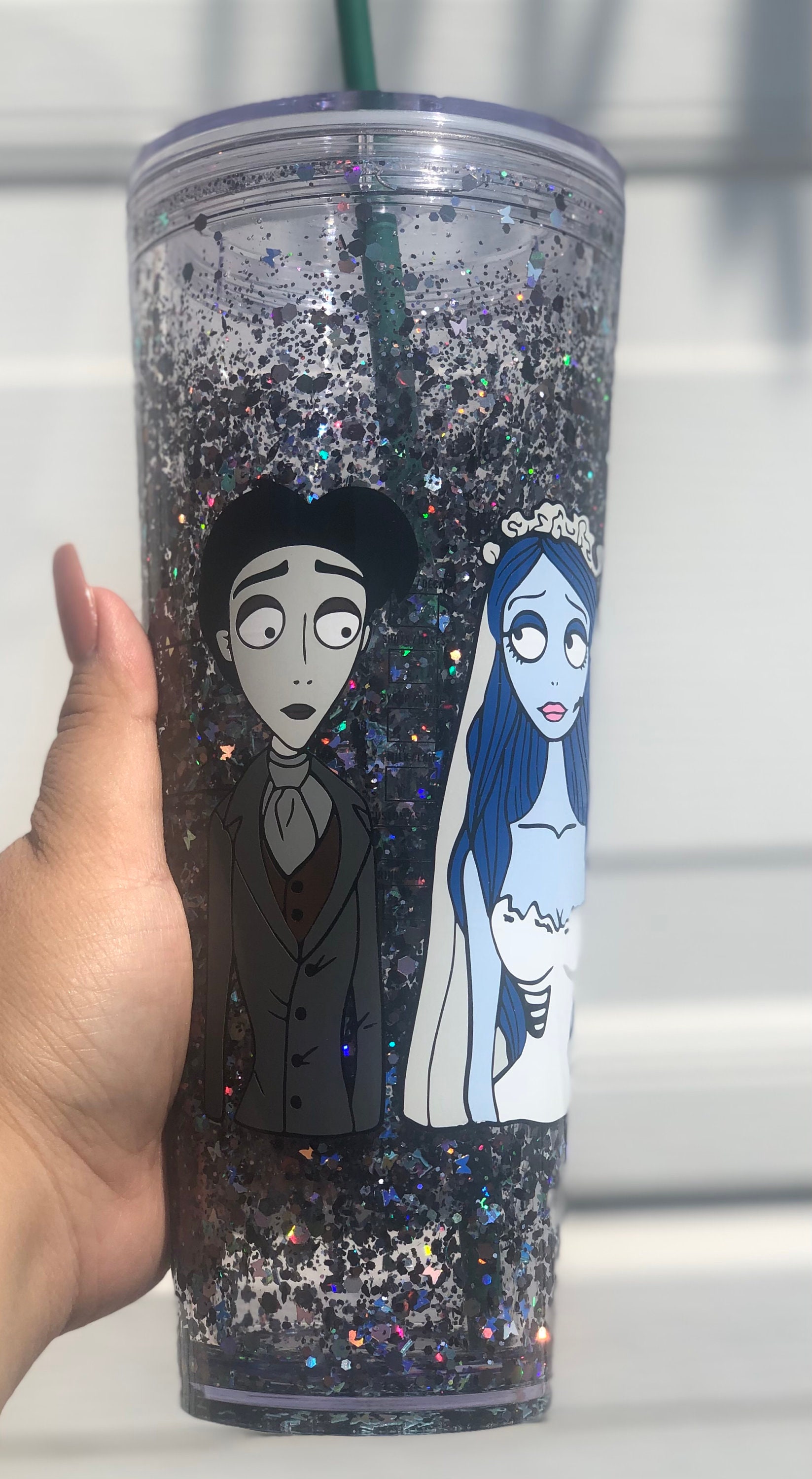 Corpse Bride Inspired Starbuck Double Wall Snow Globe Cup - Etsy