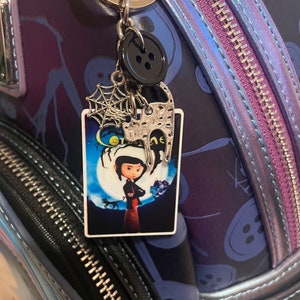 Coraline Inspired Keychain With Charms - Etsy