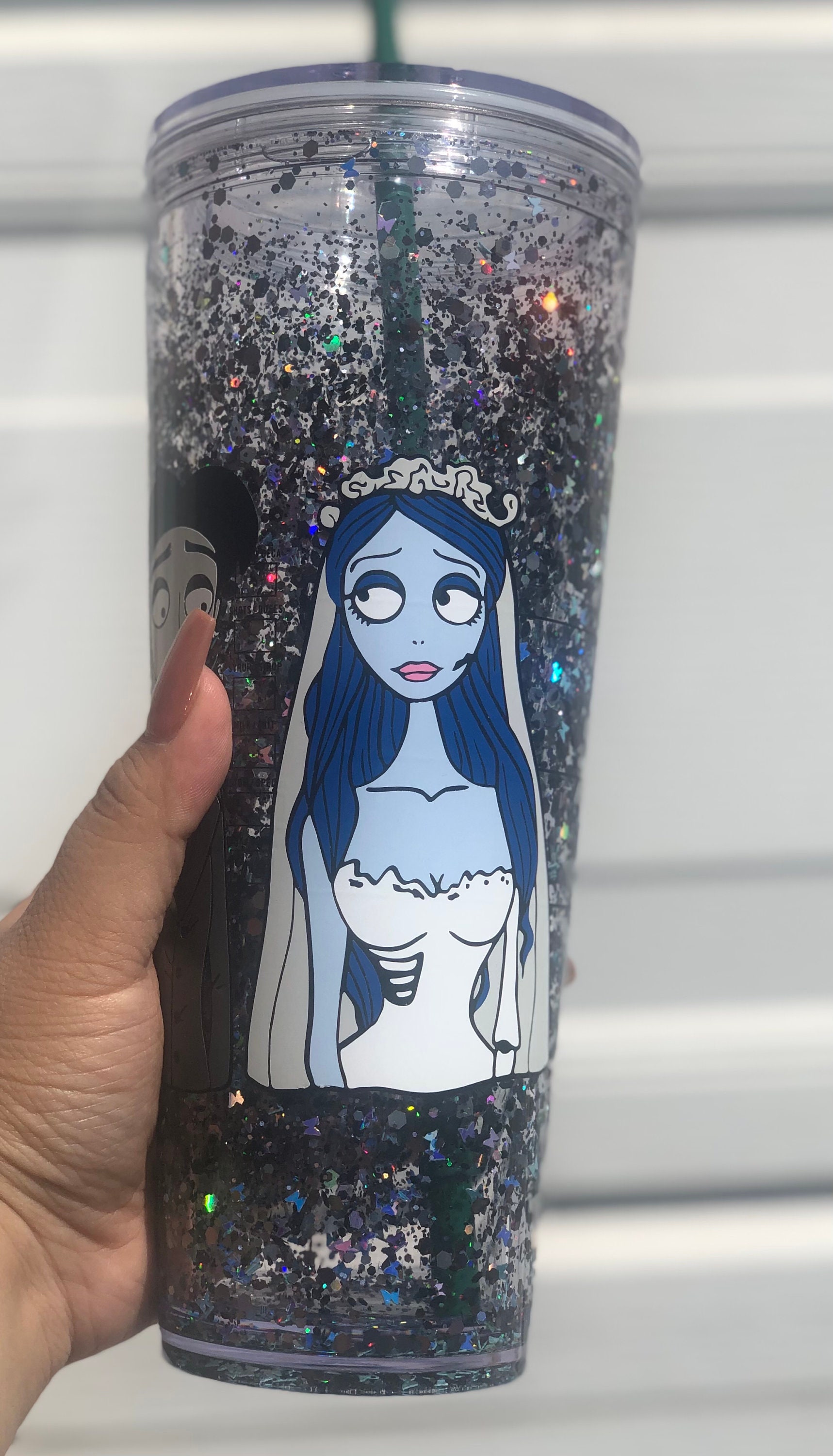 Corpse Bride Inspired Starbuck Double Wall Snow Globe Cup - Etsy