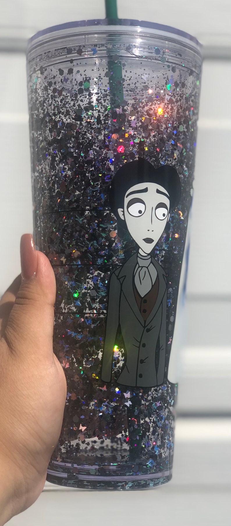 Corpse Bride Inspired Starbuck Double Wall Snow Globe Cup - Etsy