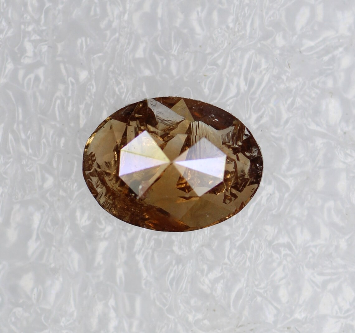 Natural Loose Diamond Oval Fancy Brown Color I2 Clarity 5.9 MM | Etsy