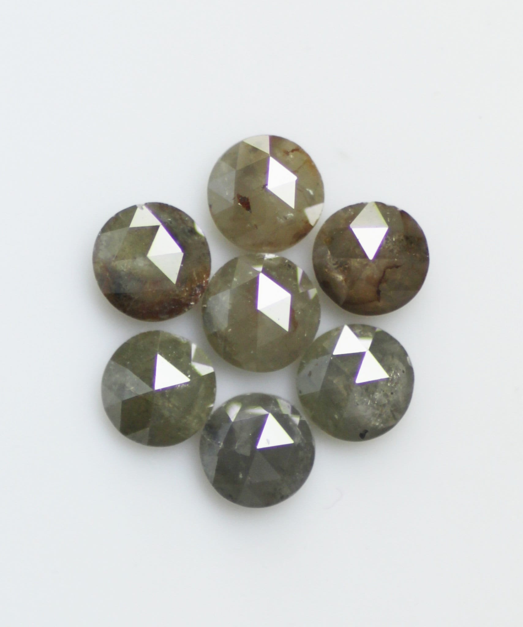Round Rose Cut Multi Color Round Diamond,faceted Diamond,1.63 CTW ...