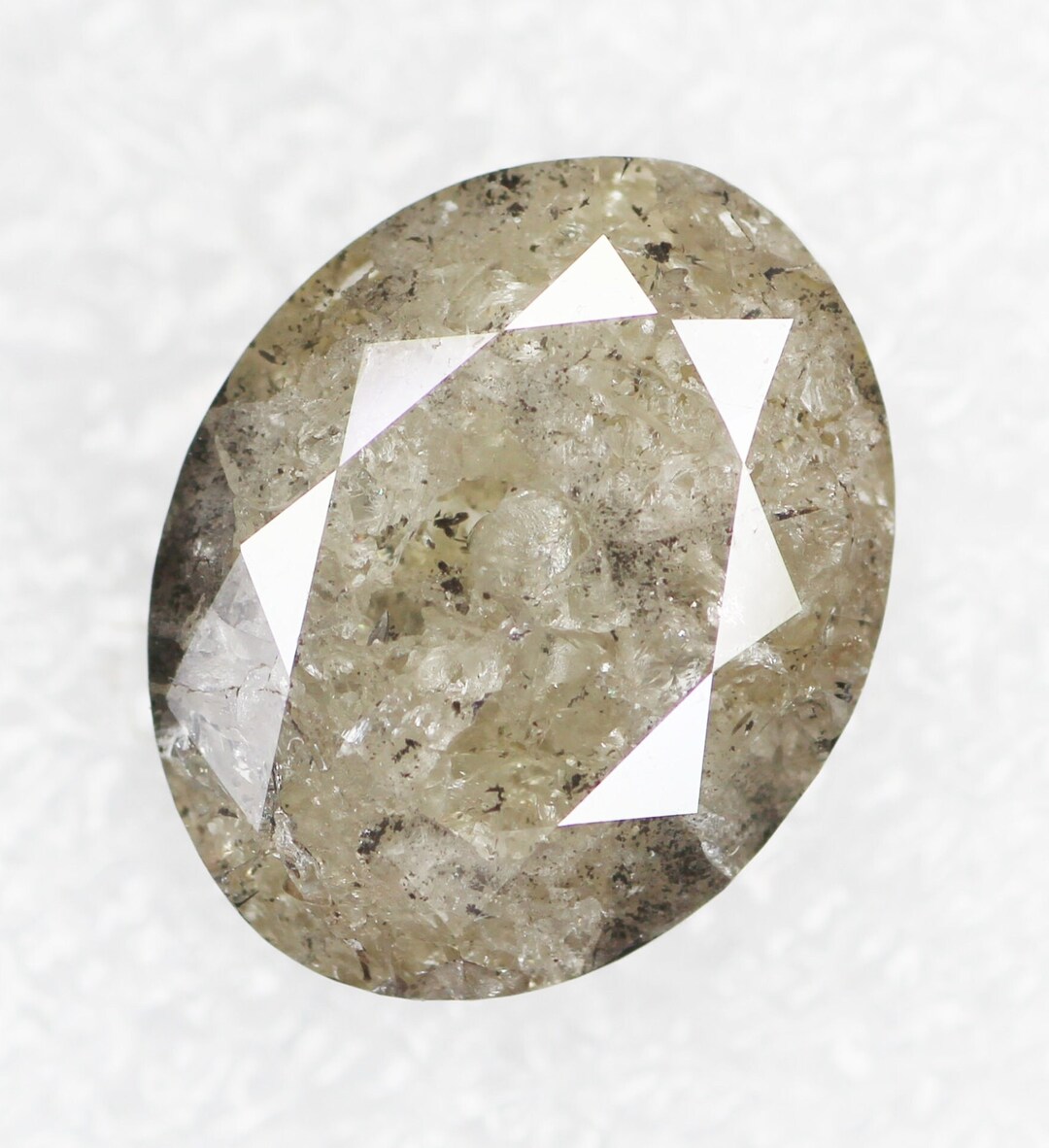 5.06 CT 12.50*10.00 MM, Grey Color Diamond,oval Shape Faceted Diamond ...