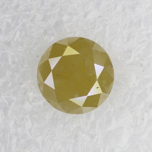1.02 Ct 6.1 MM Round Light Yellow Color Diamond,natural Loose Diamond ...