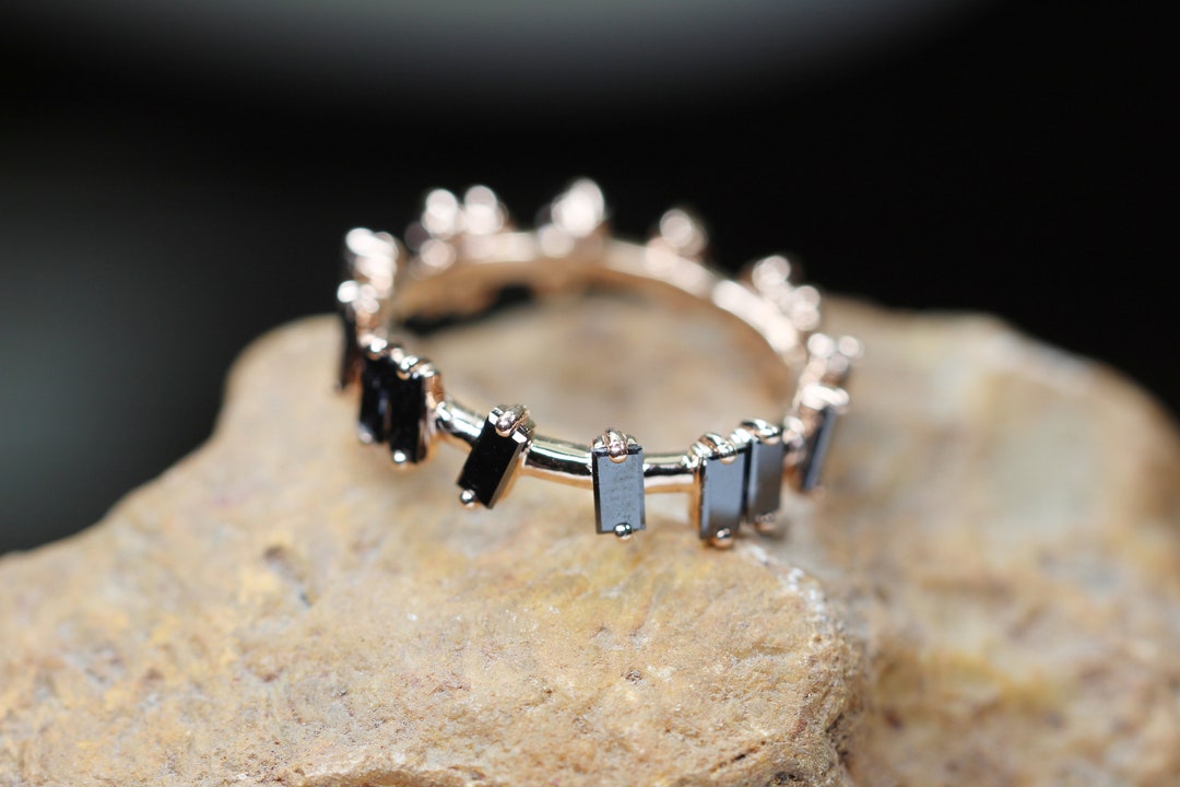 10k Salt and Pepper Diamond Ring| Salt and Pepper Engagement Ring ...