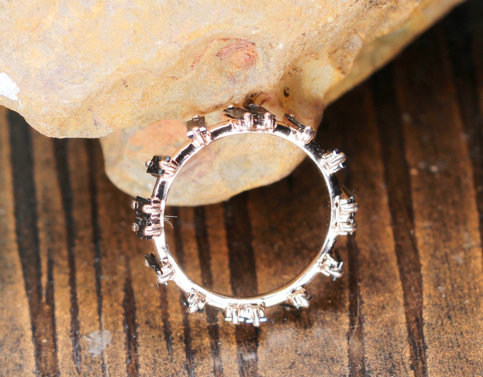 10k Salt and Pepper diamond Ring Salt and pepper Engagement | Etsy