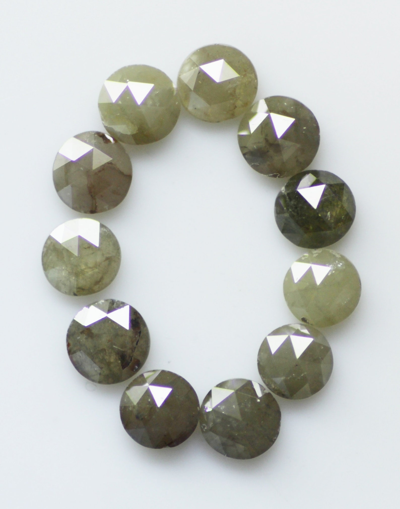 2.17 CT 4.00 X 3.50 MM Round Rose Cut Diamond Fancy Grey | Etsy