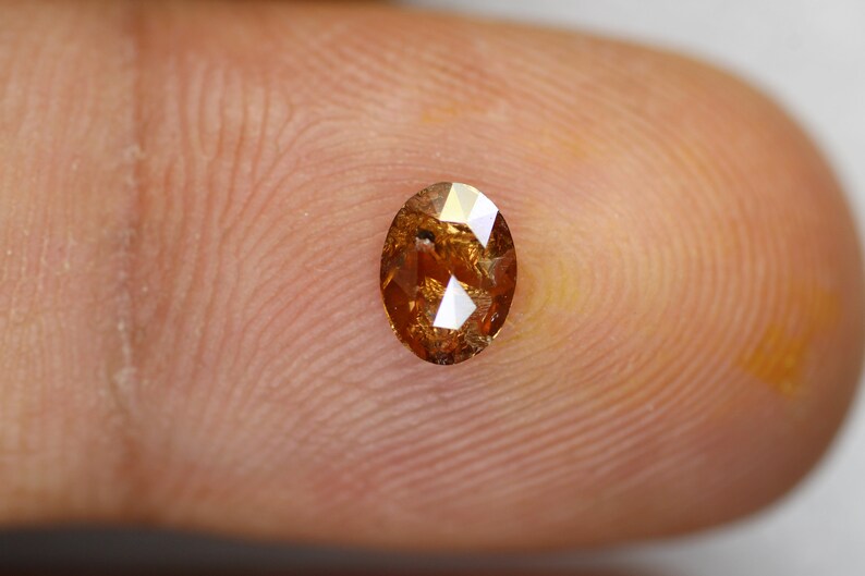 Natural Loose Diamond Oval Fancy Brown Color I2 Clarity 5.9 MM | Etsy