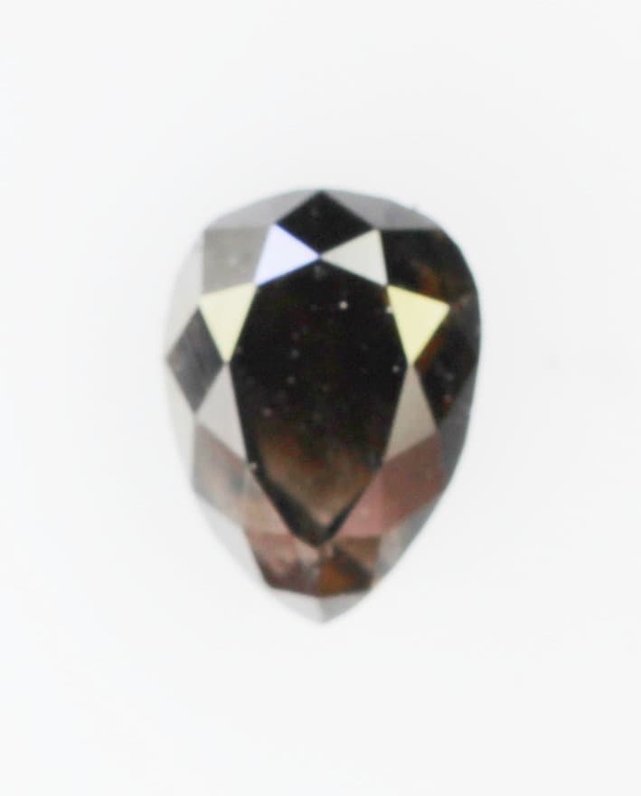 0.72 CT 6.1 X 4.4 MM Pear cut diamond Natural Salt and pepper | Etsy