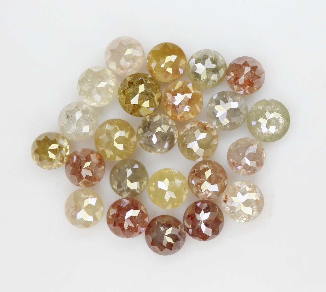 5.71 CT Natural Loose Diamond Fancy Mix Color Round Rose Cut SG750 - Etsy