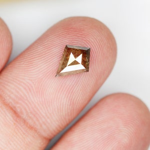 1.16 Ct Kite Shape ,brownish Yellow Kite Diamond, Salt and Pepper ...