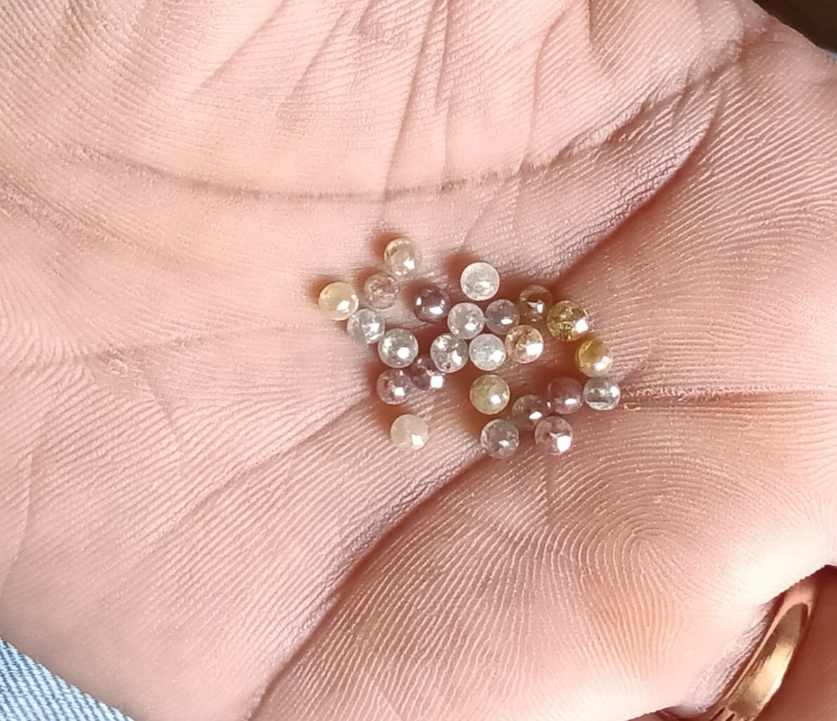 5.71 CT Natural Loose Diamond Fancy Mix Color Round Rose Cut | Etsy