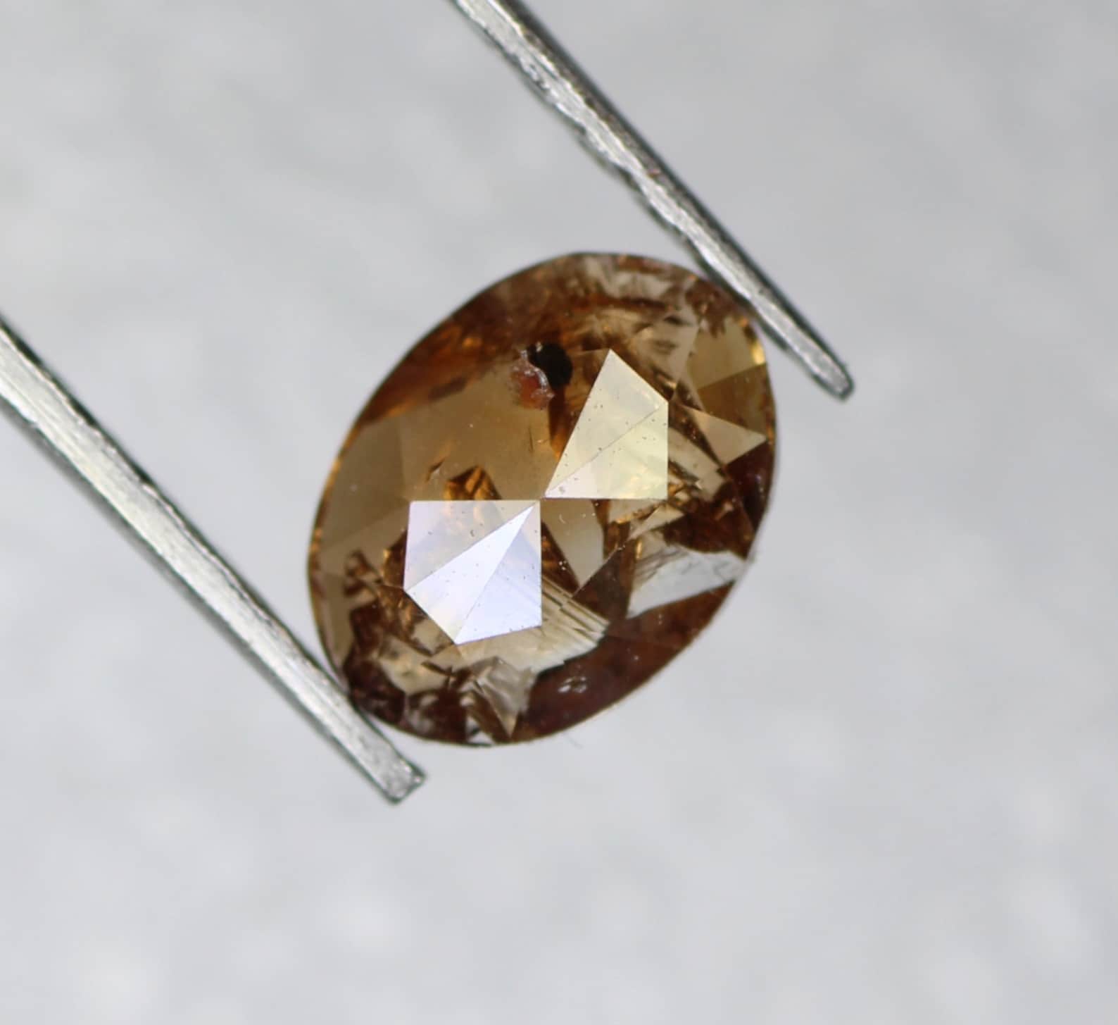 Natural Loose Diamond Oval Fancy Brown Color I2 Clarity 5.9 MM | Etsy